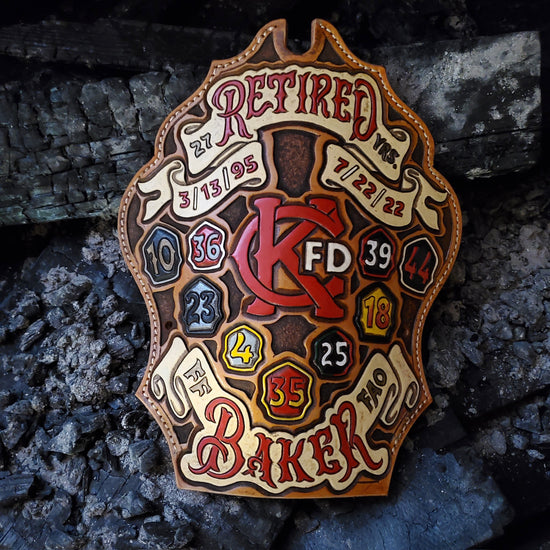 XL Retirement Shield – Fitzwater Leather