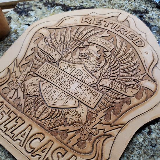 XL Retirement Shield – Fitzwater Leather