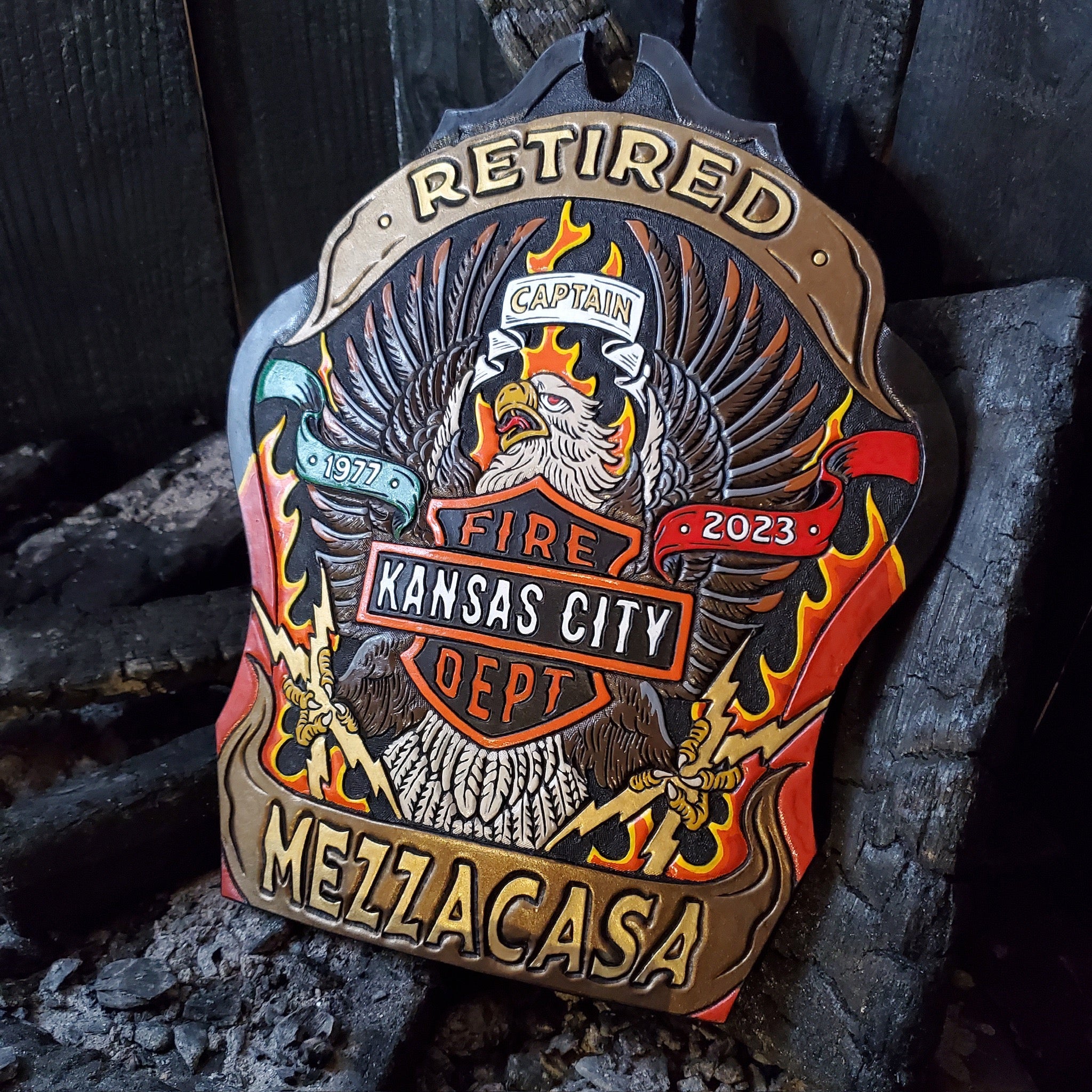 XL Retirement Shield – Fitzwater Leather