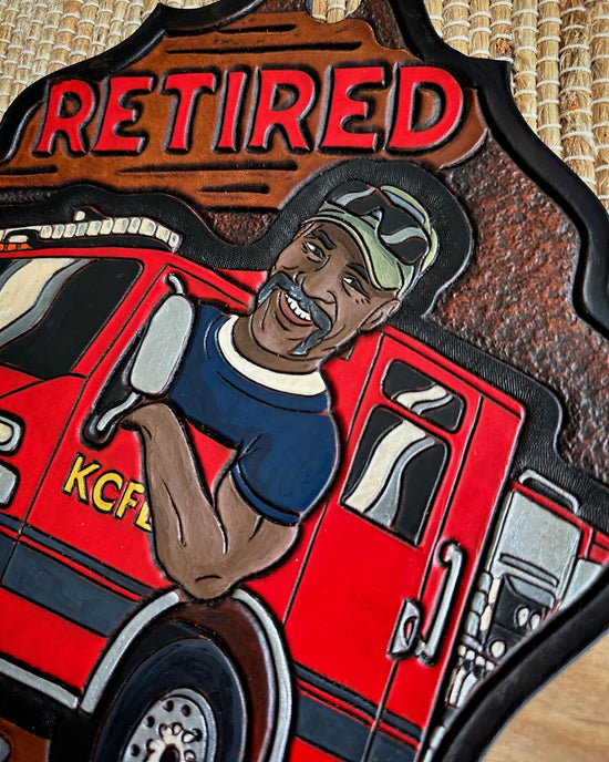 XL Retirement Shield – Fitzwater Leather