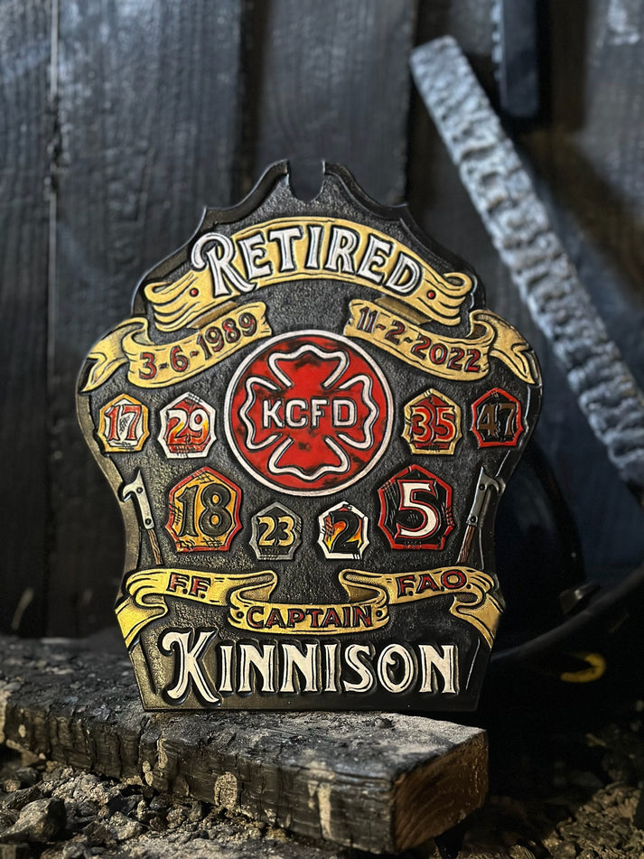 XL Retirement Shield – Fitzwater Leather