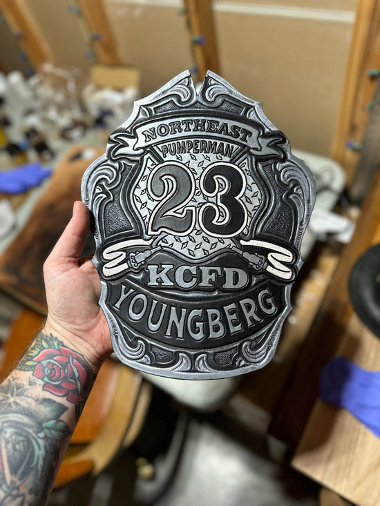 XL Retirement Shield – Fitzwater Leather
