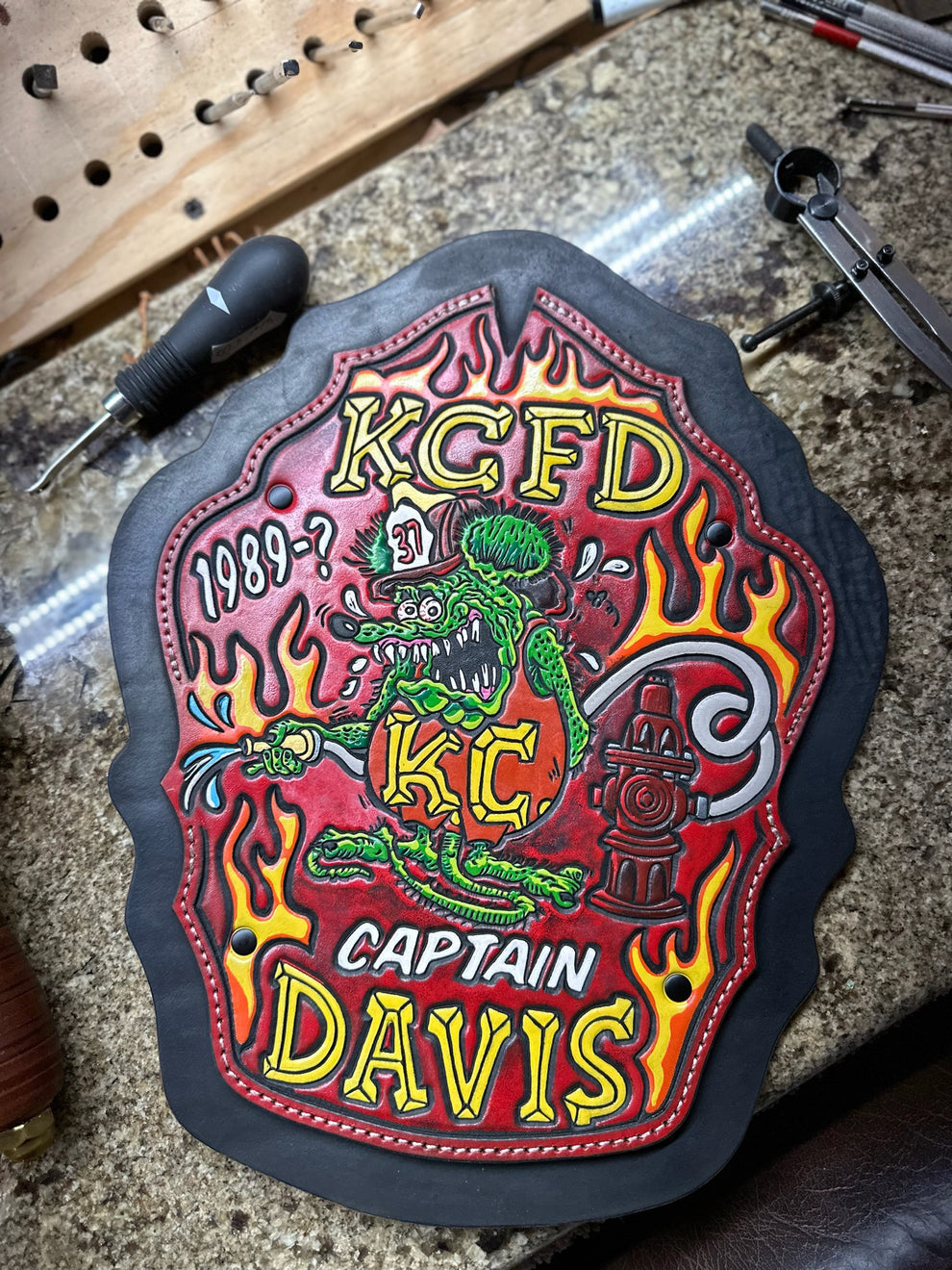 XL Retirement Shield – Fitzwater Leather